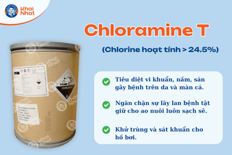 Chloramine T khử khuẩn, diệt trùng hiệu quả lên đến 99% - Khai Nhật