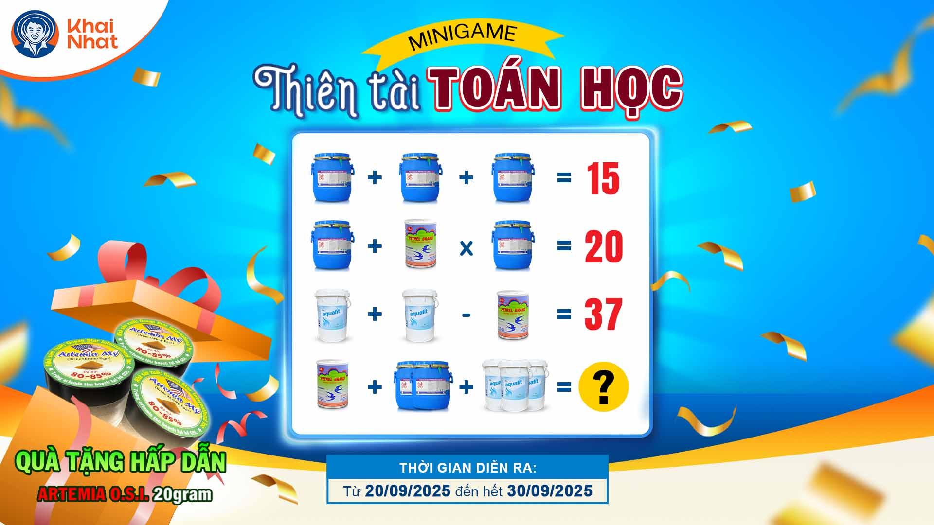 [MINIGAME] THIÊN TÀI TOÁN HỌC - Khai Nhật